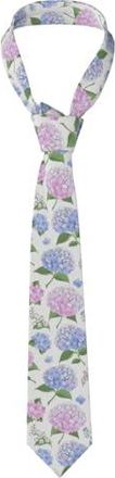 Generic Cravate Hortensia Roses Et Bleu &Eacute;troit Cravates Fine Cravates Homme Pour L&Eacute;cole Accessoires C&eacute;l&eacute;brations