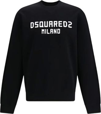 Dsquared2 Homme, Sweatshirts et sweats &agrave; capuche, Noir, Taille: XL SweaT-shirts
