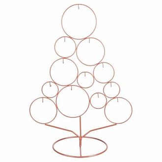 Villa D'Este Home Tivoli Weihnachtsbaum aus Eisen, H&ouml;he 50 cm, 9 Haken, Kupfer, Xmas