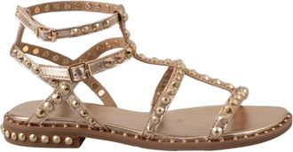 Ash Ash, Femme, Chaussures, Beige, Taille: 36 EU Sandale Plate Pr&eacute;cieuse Orn&eacute;e de Clous