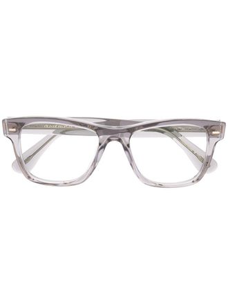 Oliver Peoples Brille mit transparentem Gestell - Grau