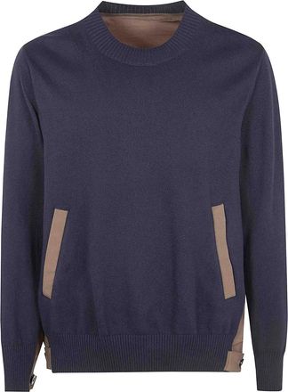 sacai Pull Col Rond - Bleu