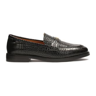 Kazar Schwarze klassische gepr&auml;gte Lederloafers.Dieses Produkt f&auml;llt gro&szlig; aus. - - Shoes - Damen - Schwarzk - 36 EU