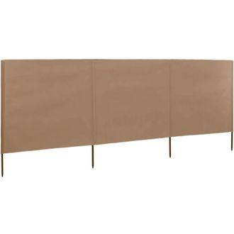 vidaXL 3-teiliges Windschutzgewebe 400 x 160 cm Taupe Vidaxl