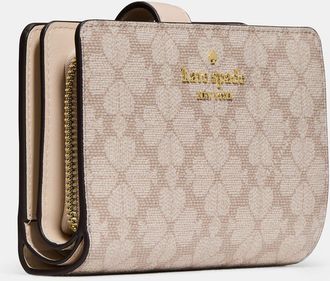 Kate Spade New York Kate Spade Spade Flower Klapp-Portemonnaie, Mittelgro&szlig; f&uuml;r Frauen in Dunkles Beige Mehrfarbig | PVC