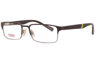 HUGO BOSS Mens HG 0136 Sunglasses, Matt Schwarz-Dunkel Ruthenium, 53