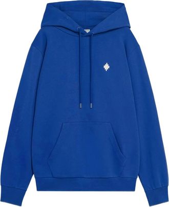 Marcelo Burlon hoodie à motif monogrammé - Bleu