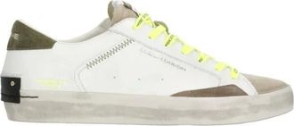 Crime London Homme, Chaussures, Blanc, Taille: 44 EU Distressed Lo