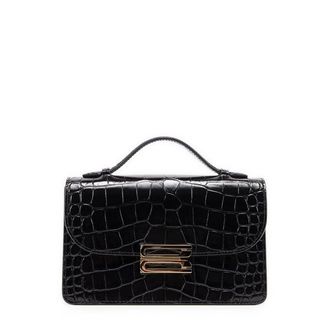 Victoria Beckham Sac effet crocodile Dorian en cuir de veau