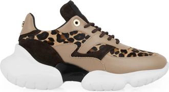 Marc Cain Ledersneaker mit Leo-Details - - Shoes - Damen - Braun - 39 EU