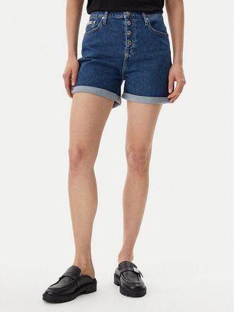 Calvin Klein Jeans Jeansshorts J20J225512 Dunkelblau Mom Fit