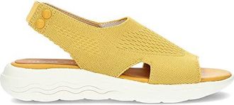 Geox Femme D Spherica Ec5 D Sandales, Dk Yellow, 38 EU