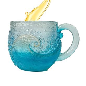 Generico Sea Mug - Strandtee mit Meeresmotiv, nachhaltiges Design, für Kaffee, Bar, Whisky, Softdrink, Bier, Wein, Heimbüro, Urlaub, 350 ml