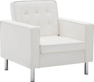 vidaXL Sessel Wei&szlig; Kunstleder - Vidaxl