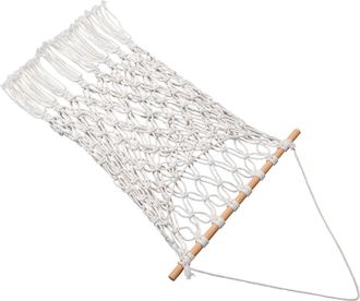 Valiclud Wandhängendes Aufbewahrungsnetz aus Baumwollseil Einlagig Vielseitiger Organizer für Bücher und Babybedarf Platzsparend Weiches Gewebtes Netz für Kind