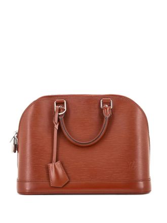 Louis Vuitton sac &agrave; main Alma Epi en cuir - Marron