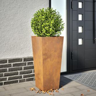 vidaXL Vidaxl - Jardini&egrave;re 35x35x75 cm acier r&eacute;sistant aux intemp&eacute;ries