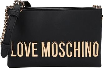 Love Moschino Femme, Sacs, Noir, Taille: ONE Size Sac bandouli&egrave;re en cuir synth&eacute;tique avec logo visible