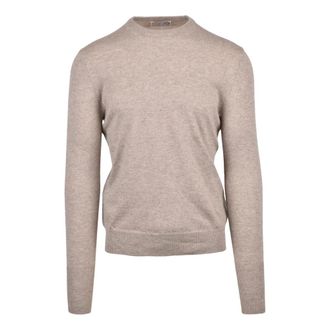 Ballantyne Kaschmir Rundhals Pullover Sweater - - Knitwear - Herren - Beige - 3XL