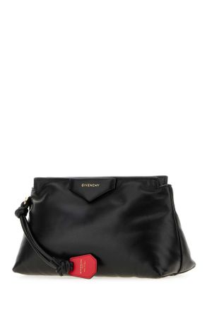 Givenchy Ruched Lambskin Shoulder Bag - Black