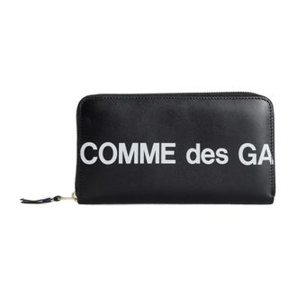 Comme Des Gar&ccedil;ons Homme, Accessoires, Noir, Taille: ONE Size Portefeuille en cuir noir avec fermeture &eacute;clair