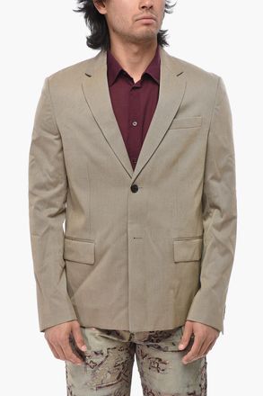 Off-white Baumwoll-Twill-Blazer Mit Klappentaschen Off-White