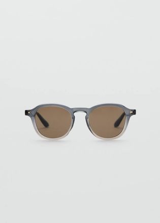 Mango Lunettes rondes semi-transparentes noir - Homme - Taille unique - MANGO MAN
