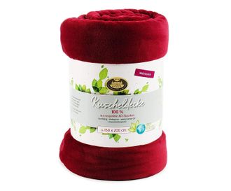 G&ouml;zze Recycelte Wohn- und Kuscheldecke aus PET-Flaschen, 150 x 200 cm, Bordeaux, 40143-33-150200