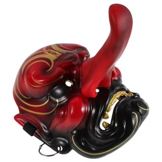 SOLUSTRE Japanische Tengu Vollgesichtsmaske Traditionell Leicht und Robust f&uuml;r Samurai Cosplay Karneval Halloween Faschingskost&uuml;me Theater Dekoration