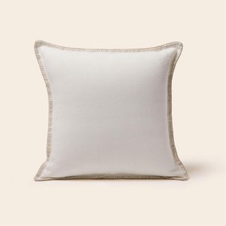 Madura Housse De Coussin Nino Blanc et feston - BLANC