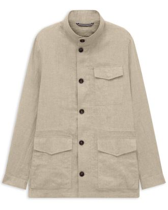 Bugatti Sommerliche Leinenjacke in Fieldjacket-Optik in