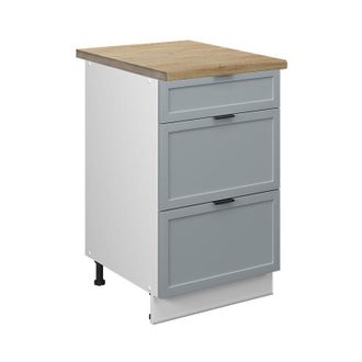 Vicco K&uuml;chenschr&auml;nke Fame-Line, Hellblau-grau, 50 cm, ap Goldkraft