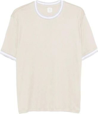 Eleventy Homme, Tops, Beige, Taille: L T-shirt en jersey de coton