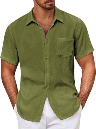 Generic Offre du Jour Aujourdhui Chemise boutonn&eacute;e &agrave; Manches Courtes pour Hommes, Chemise d&eacute;contract&eacute;e, &eacute;t&eacute;, Manches Courtes, Chemises boutonn&eacute;es, v&ecirc;tements T