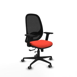 Piqueras y Crespo Stuhl Opositor Cilanco mit 2D-Armlehnen, h&ouml;henverstellbare Lendenwirbelst&uuml;tze, ausgestattet mit Syncro/Traslack und Schneidschaum, mit Rollen 65 mm, P