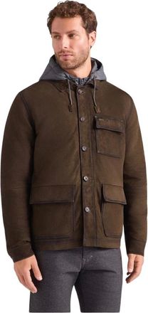 Harmont & Blaine Manteau en daim avec veste int&eacute;rieure en nylon - Homme - Vestes - Vert - Taille: XL