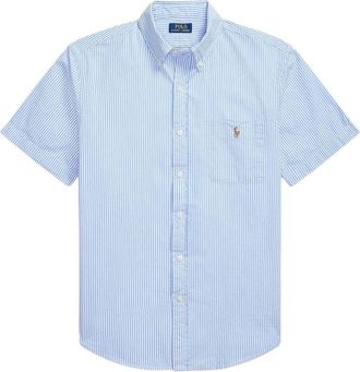 Ralph Lauren Homme, Chemises, Bleu, Taille: M RL Prepster Custom Fit Seersucker Shirt