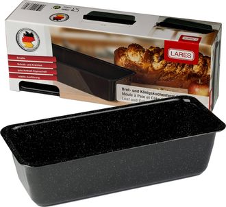 Lares Brot- und Königskuchenform/Backform - Emailliert, Schnitt- und Kratzfest - Spülmaschinengeeignet - Länge: 35cm - Made in Germany