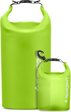 Spigen Dry Bag Set [Aqua Shield] [20L+2L] wasserdichte Tasche Set wasserfeste Tasche & Rucksack f&uuml;r Strand, Schwimmen, Camping, Kajak, Boot - Cactus Green
