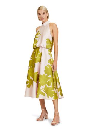 Vera Mont Damen 3120/4230 Kleid, Green/Rosé, 44 EU