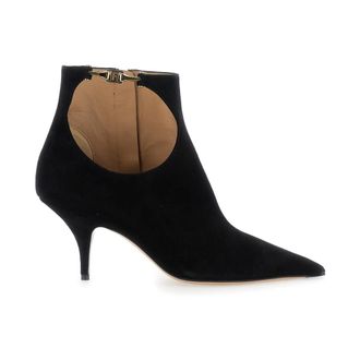 Ferragamo Schwarze Bootie mit mittlerem Absatz Agia Stiefel - - Shoes - Damen - Schwarzk - 38 EU