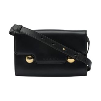 Marni Femme, Sacs, Noir, Taille: ONE Size Sac Bandouli&egrave;re Noir avec D&eacute;tails Dor&eacute;s