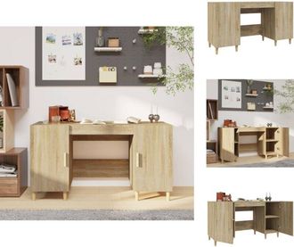 vidaXL Vidaxl - Schreibtisch Sonoma-Eiche 140x50x75 cm Holzwerkstoff - Schreibtisch - Esszimmertisch - Home Office - Holzwerkstoff - Sonoma-Eiche