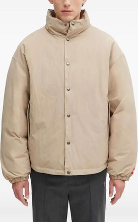 The North Face buttoned funnel-neck jacket - Nude