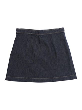Gucci Girls Blue Denim Skirt With Horsebit Detail Cotton
