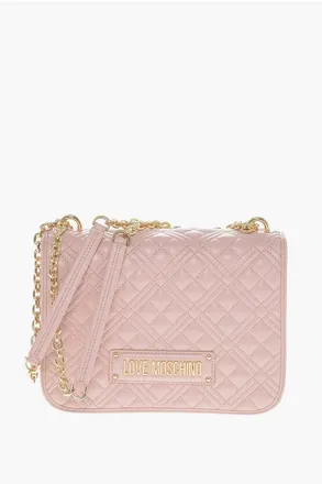Moschino LOVE Faux Leather Quilted Shoulder Bag with LM on the back size Unica