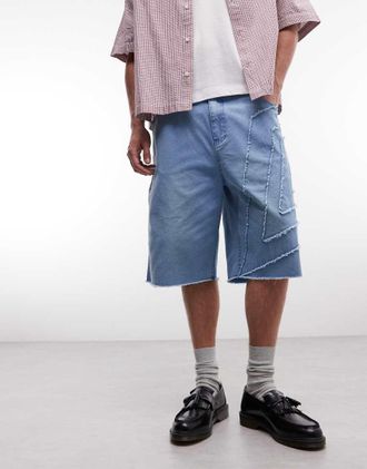 Umbro Drill - Short en jean - Bleu d&eacute;lav&eacute;