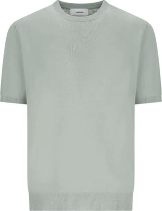 Lardini Homme, Tops, Vert, Taille: XL T-shirt en lin/coton tricot&eacute;