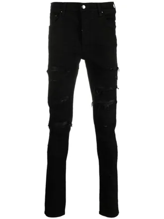 Amiri jean skinny &agrave; patch logo - Noir
