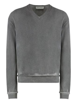 Our Legacy Parallel Pullover mit V-Ausschnitt - Grau